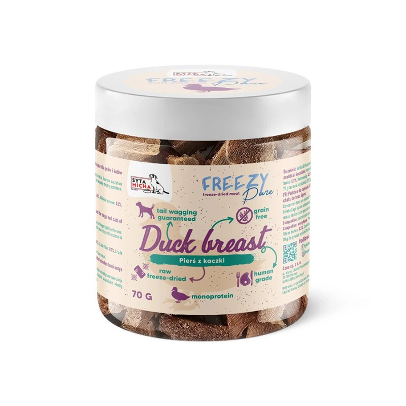 Syta Micha Freezy Pure Liofilizowane przysmaki dla psa mięso z kaczki ...