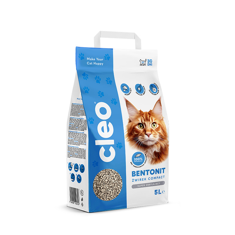 Cleo Żwirek dla kota bentonitowy COMPACT 5 l - sklep lugers.pl